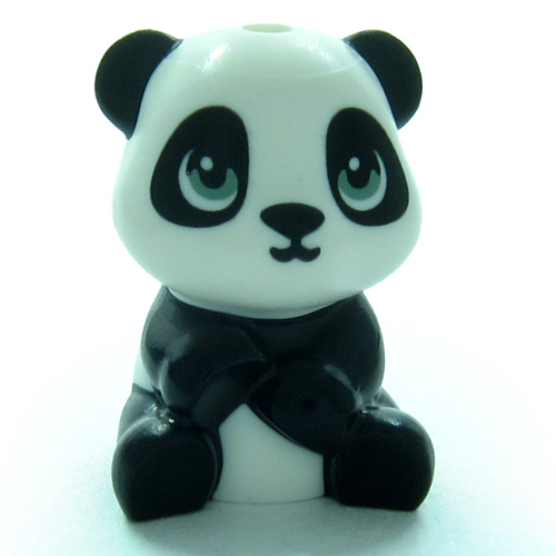 LEGO PART 112407pr0001 Animal, Panda, Baby, Sitting with Closed Mouth ...