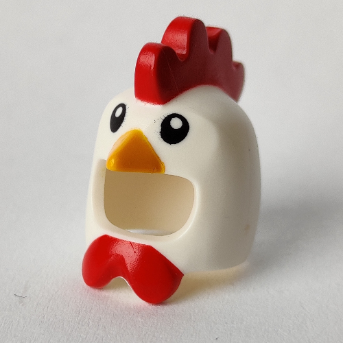 LEGO PART 11262pr0001 Costume / Mask, Chicken with Yellow Beak and Red ...