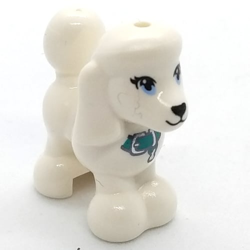 LEGO PART 11575pr0004 Animal, Dog, Poodle with Dark Turquoise Belt ...