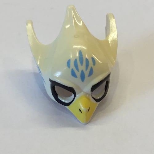 LEGO PART 12549pr0004 Mask Bird (Eagle) with Yellow Beak, Medium Blue ...