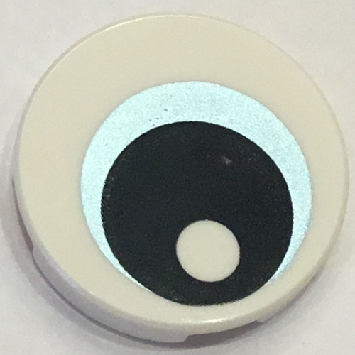 LEGO PART 14769pr1116 Tile Round 2 x 2 with Eye, Blue Iris, Black Pupil ...