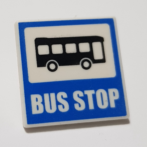 LEGO PART 15210pr0003 Road Sign Clip-on 2 x 2 Square With Blue Field ...