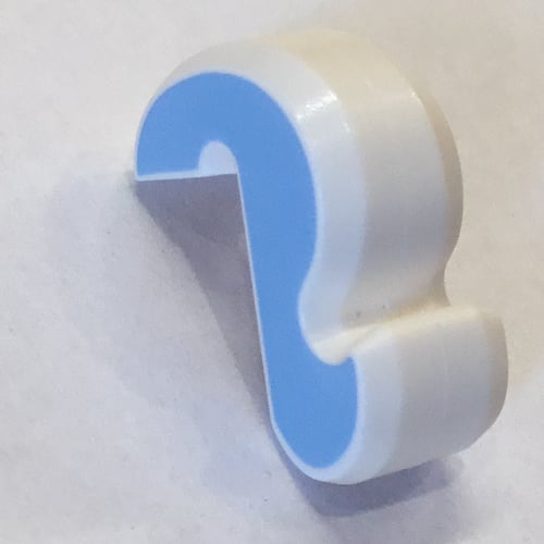 LEGO PART 15429pr0001 Animal Body Part, Cat Tail with Bright Light Blue ...