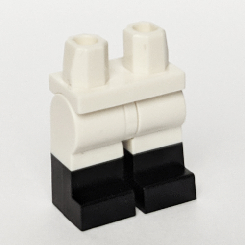 LEGO PART 970c27pat03 Hips with White Legs and Black Boots Pattern ...