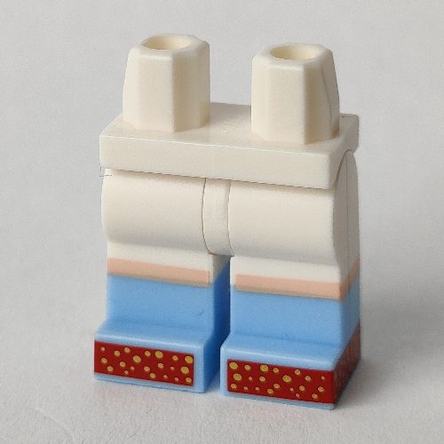 LEGO PART 970c27pat29pr1647 Hips with White Legs and Bright Light Blue ...
