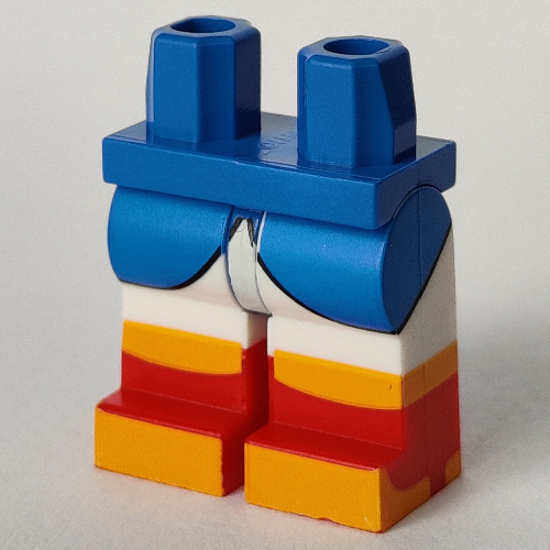 LEGO PART 970c27pat22pr1591 Hips with White Legs and Red Boots Pattern ...