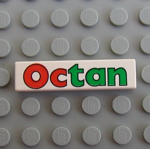 LEGO PART 2431pr0039 Tile 1 x 4 with 'Octan' Logo Print | Rebrickable ...
