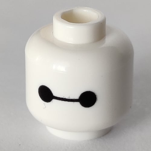 LEGO PART 28621pr3953 Minifig Head Baymax, Black Circles with Line ...