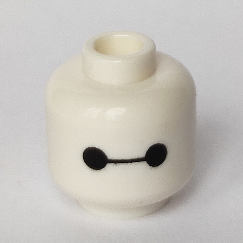 LEGO PART 28621pr3953 Minifig Head Baymax, Black Circles with Line ...
