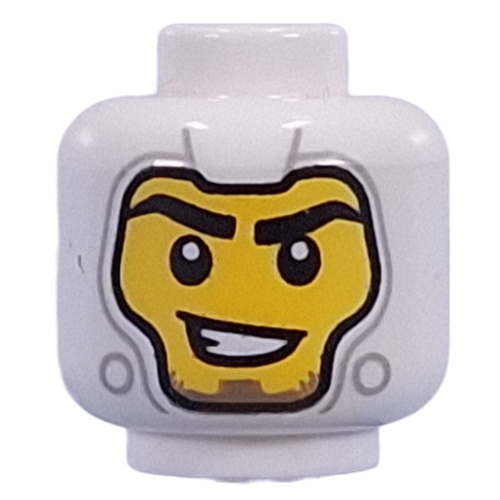 LEGO PART 28621pr4472 Minifig Head Facemask, Yellow Face, Black ...