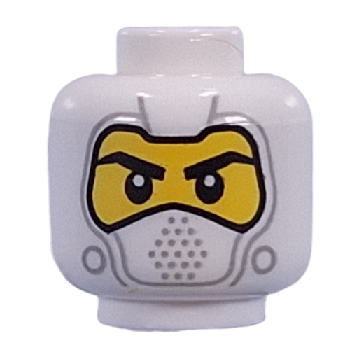 LEGO PART 28621pr4472 Minifig Head Facemask, Yellow Face, Black ...