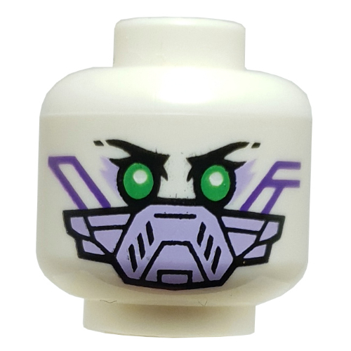 LEGO PART 28621pr9759 Minifig Head PIXAL, Green Eyes, Black Eyebrows ...