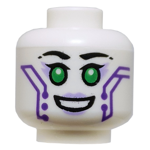 LEGO PART 28621pr9759 Minifig Head PIXAL, Green Eyes, Black Eyebrows ...