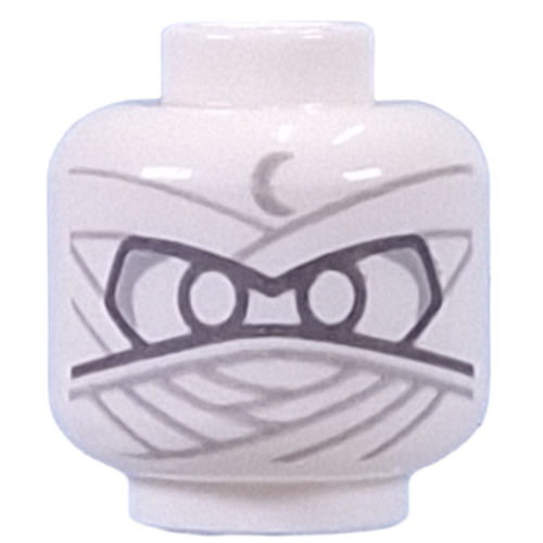 LEGO PART 28621pr4064 Minifig Head Moon Knight, White Eyes, Wrapped ...