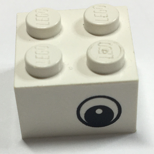 LEGO PART 3003pr0002 Brick 2 x 2 with Eye without White Print on Two ...