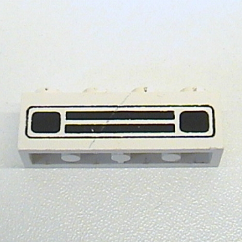 LEGO PART 3010pr9937 Brick 1 x 4 with Black Car Grill Print [Embossed ...