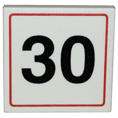 LEGO PART 30258pr0004 Road Sign Clip-on 2 x 2 Square with Speed Limit ...