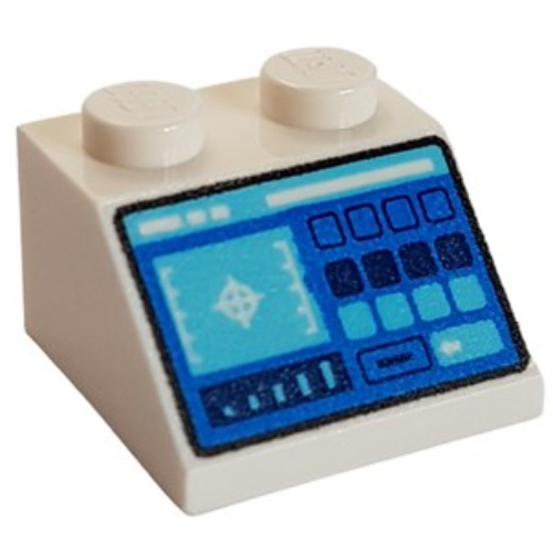 LEGO PART 3039pr0027 Slope 45° 2 x 2 with Computer Screen, with ...