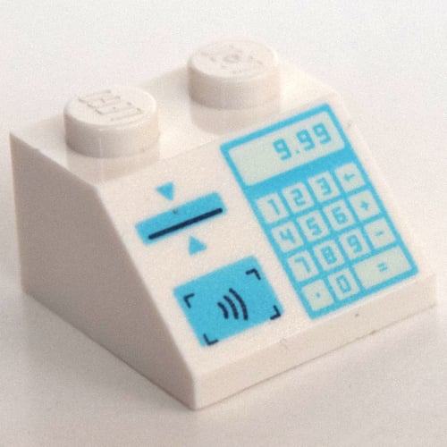 LEGO PART 3039pr0029 Slope 45° 2 x 2 with Keypad, Card Slot, '9.99 ...