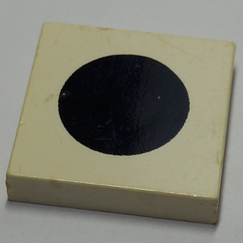LEGO PART 3068apr0003 Tile 2 x 2 without Groove with Black Circle Small ...