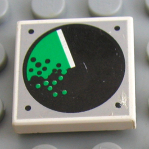 LEGO PART 3068bpr0044 Tile 2 x 2 with Radar Scope Print | Rebrickable ...