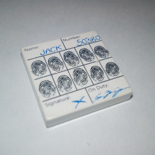LEGO PART 3068bpr0113 Tile 2 x 2 with Fingerprints File Jack Print ...
