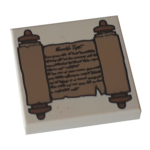 LEGO PART 3068bpr0131 Tile 2 x 2 with Scroll [Two Spindles] Print ...