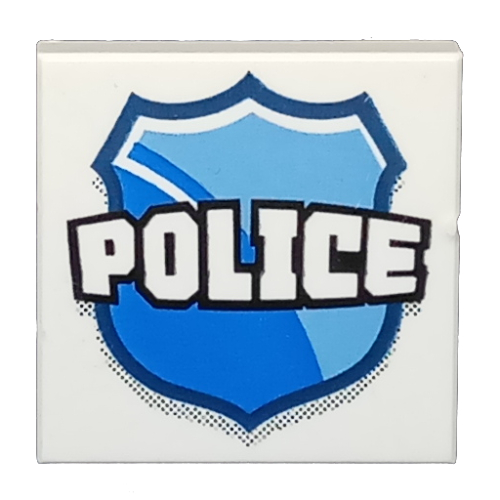 LEGO PART 3068bpr0282 Tile 2 x 2 with 'POLICE' on Badge Print ...