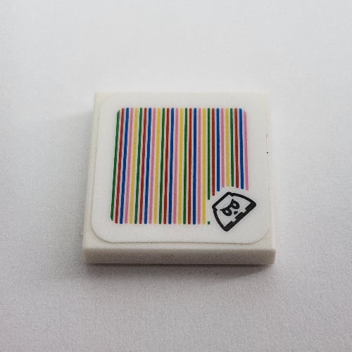 LEGO PART 3068bpr9892 Tile 2 x 2 with Bone Goomba and Barcode Print ...