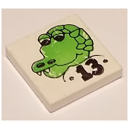 LEGO PART 3068bpr9927 Tile 2 x 2 with Fabuland Crocodile Print [3664 ...