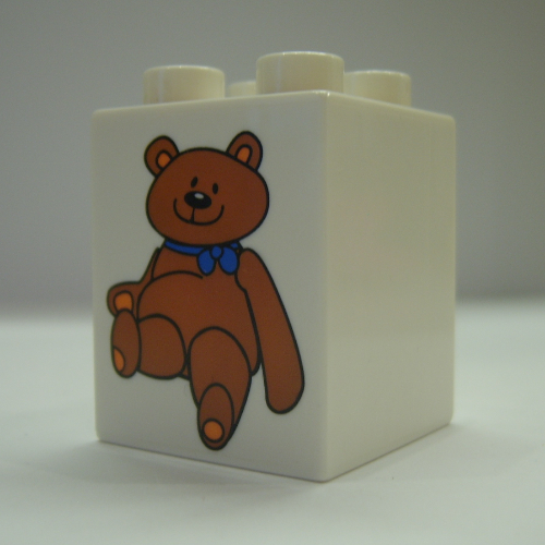 LEGO PART 31110pr0031 Duplo Brick 2 x 2 x 2 with Teddy Bear Print ...