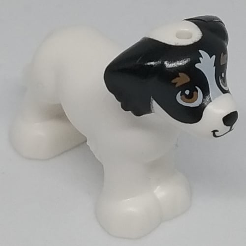 LEGO PART 3168pr0002 Animal, Dog Big with Brown Eyes, Black Face and ...