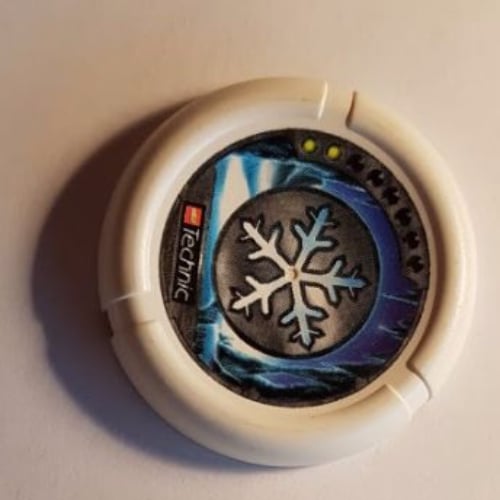 LEGO PART 32171pr0013 Large Figure Throwing Disk, Ski / Ice, 2 Pips ...