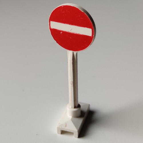 LEGO PART 3350pr0005 Road Sign Round with No Thoroughfare / No Entry ...