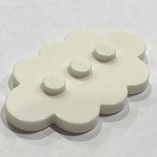 LEGO PART 35470 Plate Special 3 x 5 Cloud with 3 Center Studs ...