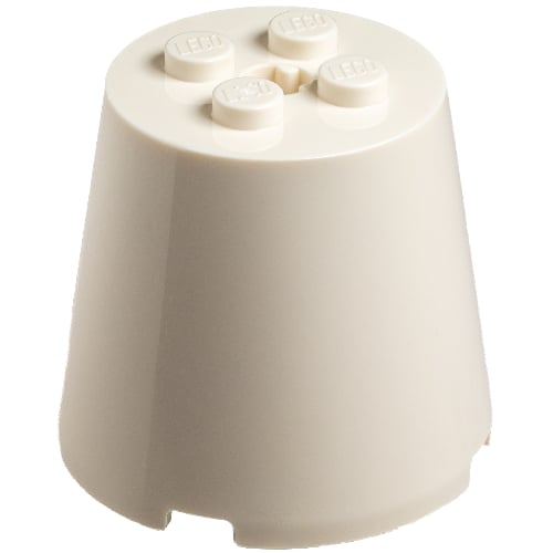 LEGO PART 3569 Cone 4 x 4 x 3 with Axle Hole | Rebrickable - Build with ...