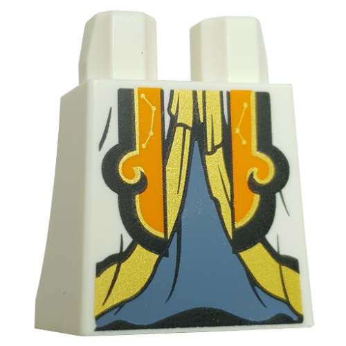 LEGO PART 36036pr0044 Hips and Legs Under Dress/Robe Orange Scarf, Gold ...