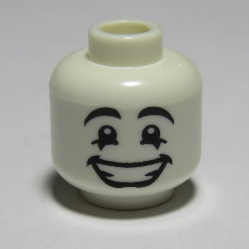 LEGO PART 3626bpr0684 Minifig Head Mime, Happy Face, Black Eyes with ...
