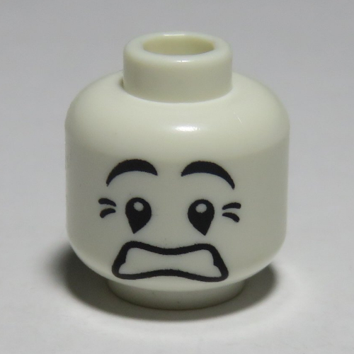LEGO PART 3626bpr0699 Minifig Head Mime, Scared Look, Black Eyes with ...