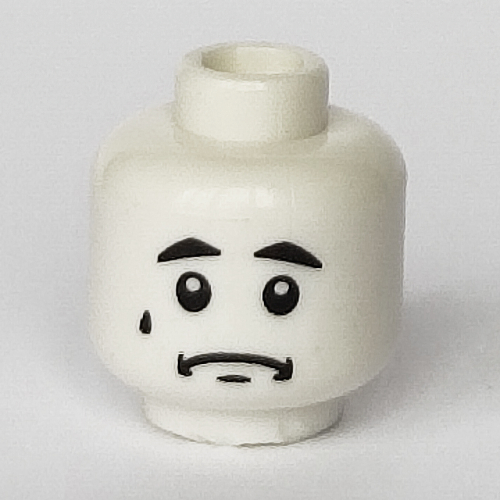 LEGO PART 3626bpr1165 Minifig Head Sad Clown, Thick Eyebrows, White ...