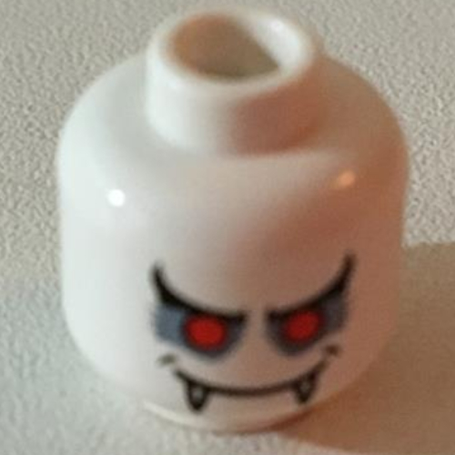 LEGO PART 3626bpr0295 Minifig Head Vampire, Dual Sided, Fangs, Red Eyes ...