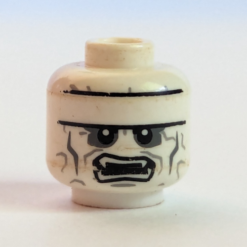 LEGO PART 3626cpr0020 Minifig Head Batzarro, Stripe on Forehead, Dark ...