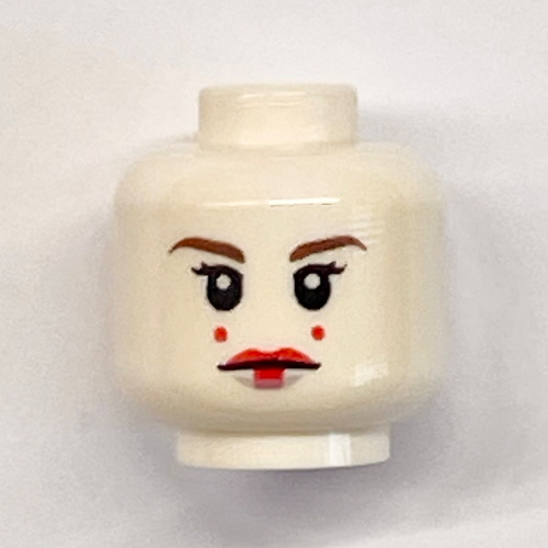 LEGO PART 3626cpr1005 Minifig Head Padme Amidala (Queen), Red Lips ...