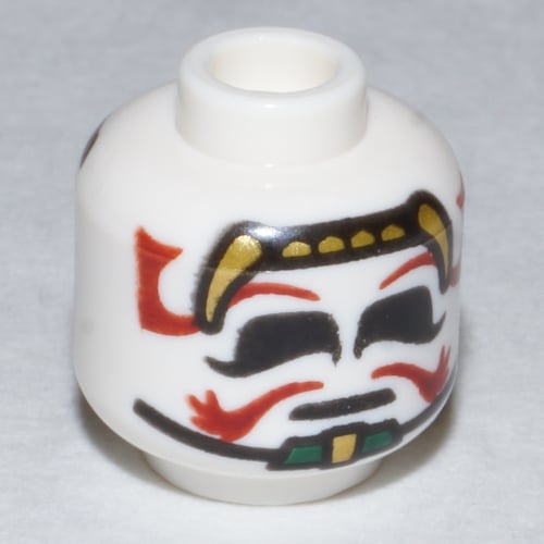 LEGO PART 3626cpr1852 Minifig Head Doubloon, Dark Red Eyebrows ...