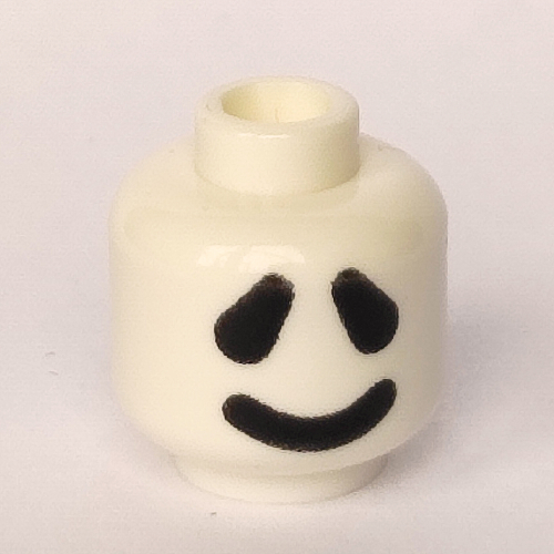 LEGO PART 3626cpr3267 Minifig Head Ghost, Black Eyes, Black Mouth ...