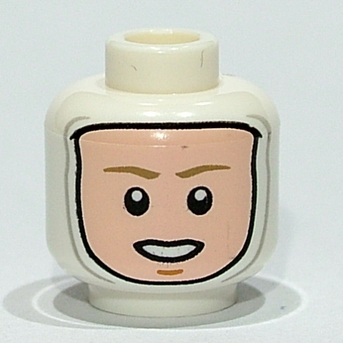 LEGO PART 3626cpr3356 Minifig Head Luke Skywalker, Balaclava, Dark Tan ...