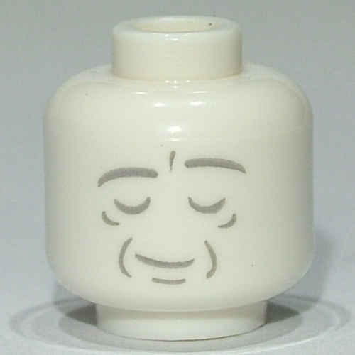 LEGO PART 3626cpr3658 Minifig Head Beethoven, Light Bluish Gray Details ...