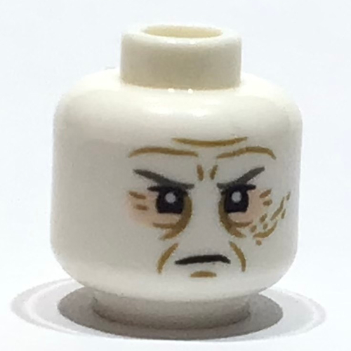 LEGO PART 3626cpr3905 Minifig Head Darth Vader, Dark Tan Wrinkles and ...