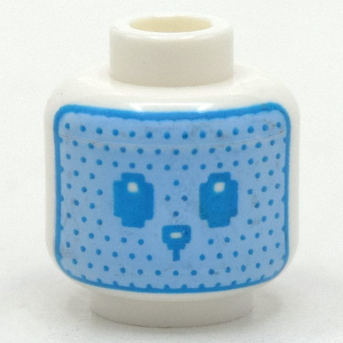 LEGO PART 3626cpr3606 Minifig Head Lunar Rabbit Robot, Light Blue HUD ...