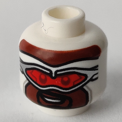 LEGO PART 3626cpr9745 Minifig Head Captain America (Falcon), Silver ...